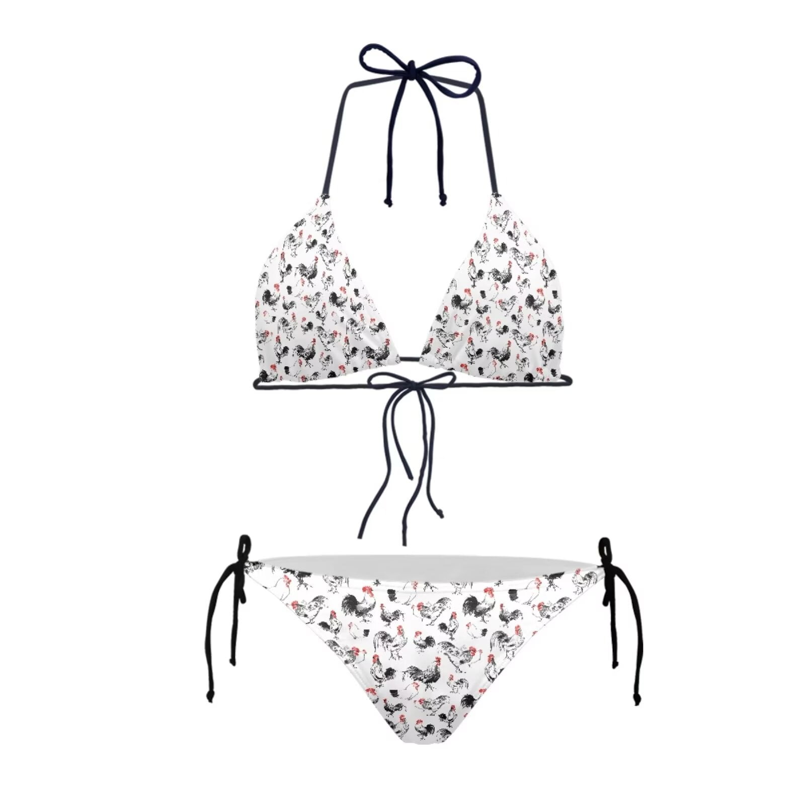 Suhoaziia Womens Swimsuits 2 Piece Set Rooster Fashion Breathable ...