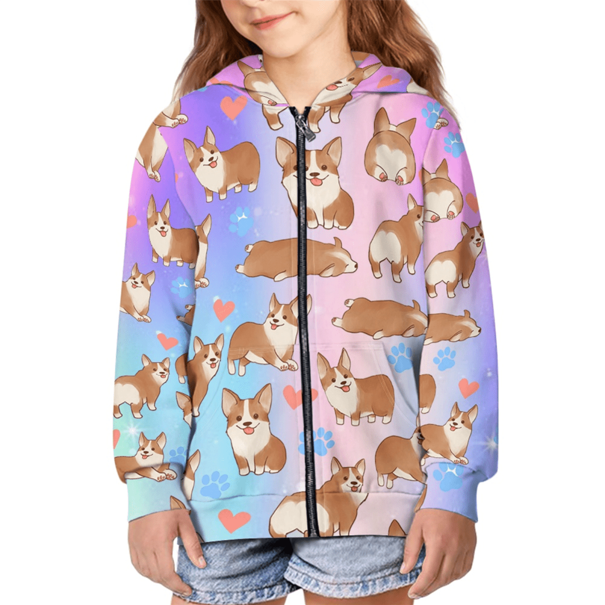 Suhoaziia Zip Up Hoodie Y2K Kids Novelty Hoodie Sweatshirt Graphic ...