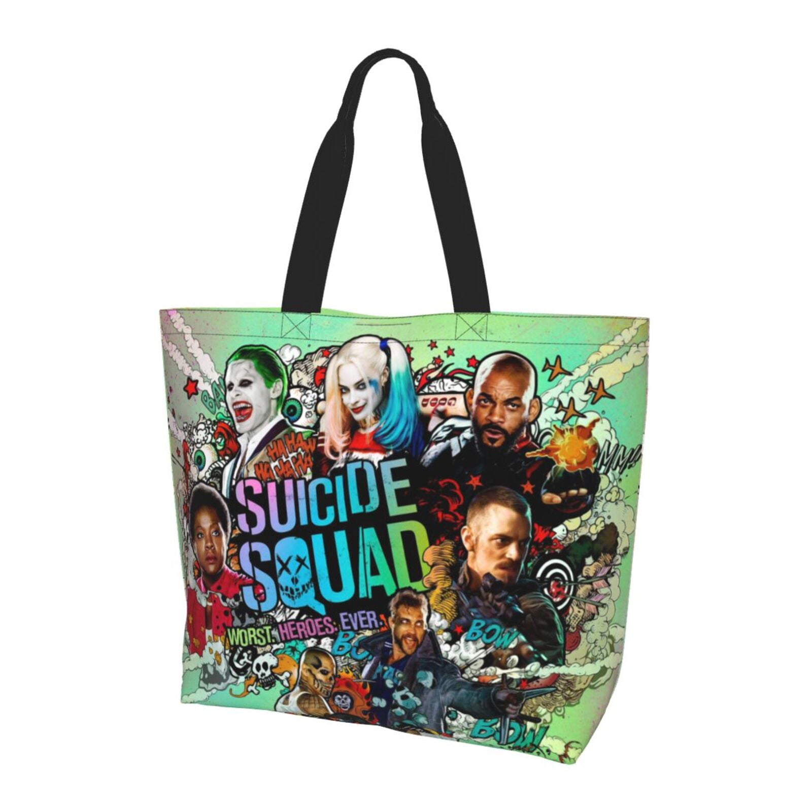 Suicide Harley Quinn Squad Tote Bags Reusable Women Shoulder Bag ...