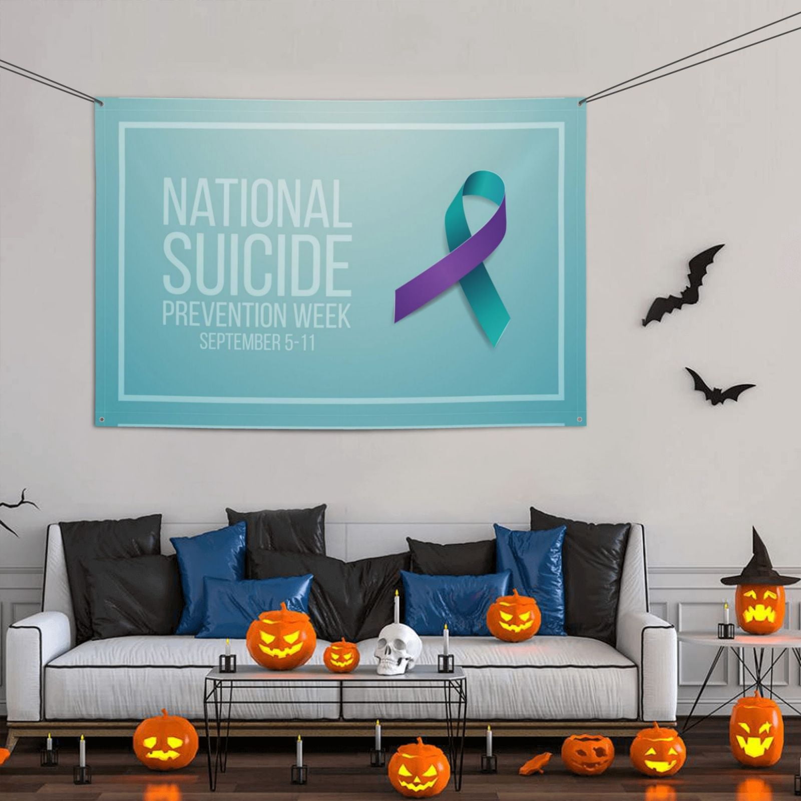 Suicide Prevention Awareness Month Banner Party Backdrop Decoration ...