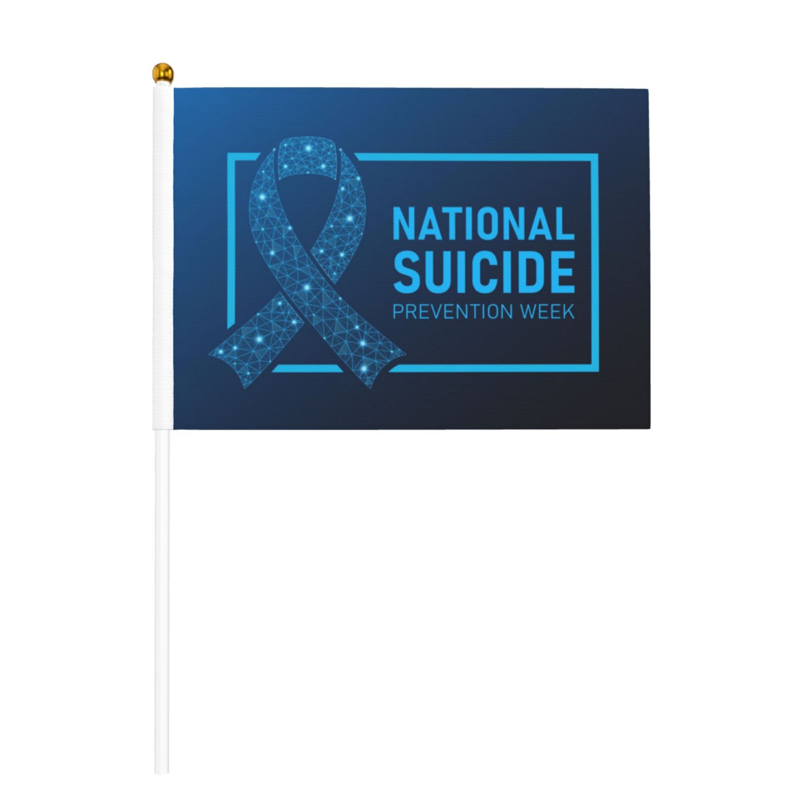 Suicide Prevention Awareness Month Purple Ribbon Flag Small Mini Hand ...
