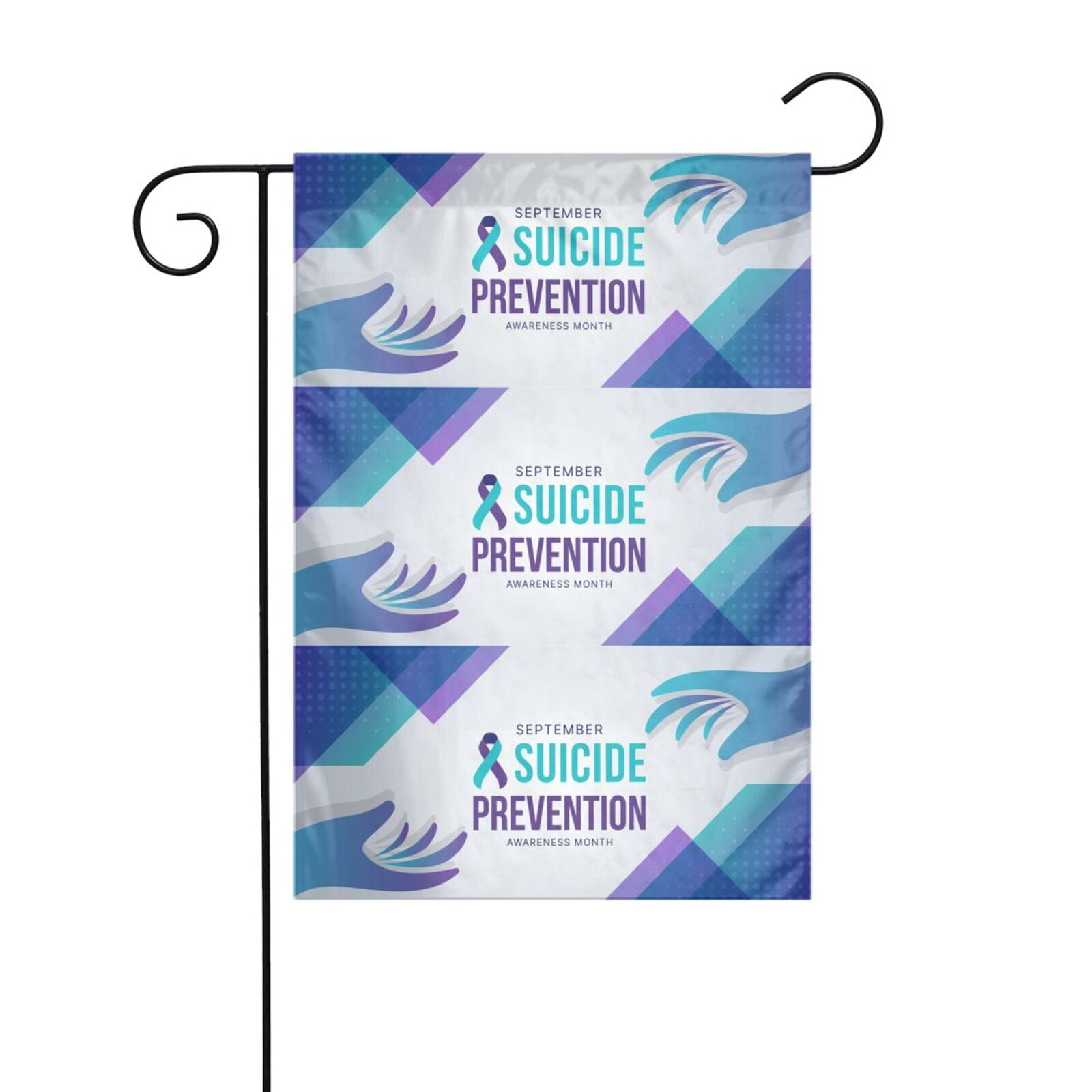 Suicide Prevention Awareness Month Purple Ribbon Garden Flag Double ...