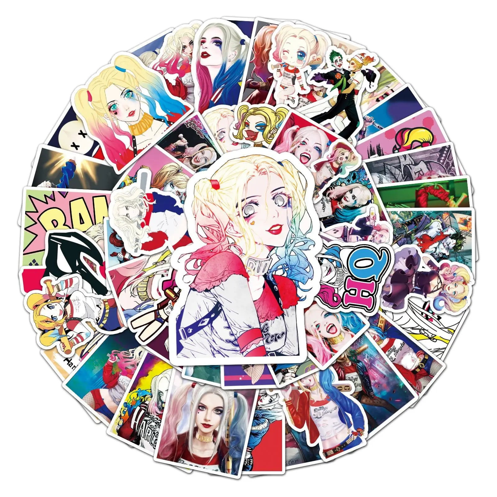 Suicide Squad Harley Quinn 50 Themed Stickers Decals Set - Walmart.com