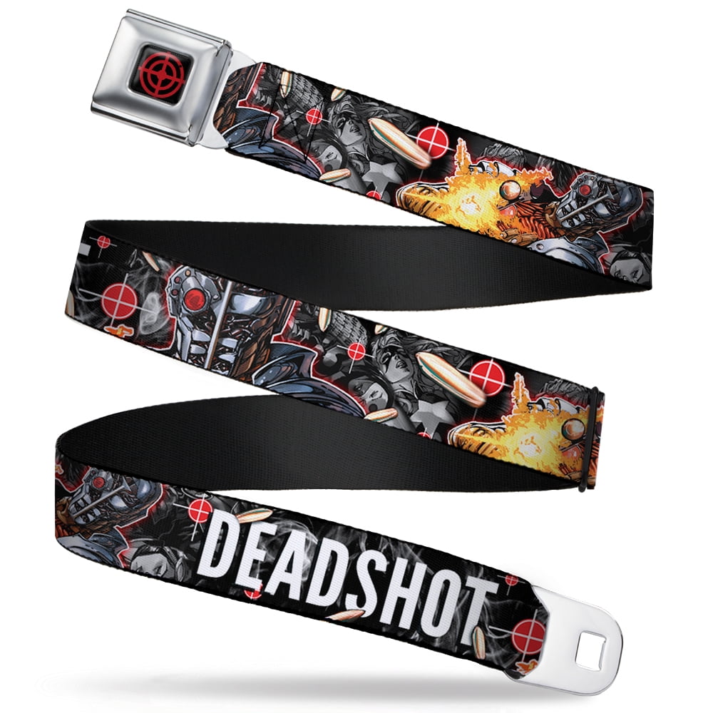 DC Comics Belt, Seatbelt Buckle Belt, Deadshot Face Pose Targets ...