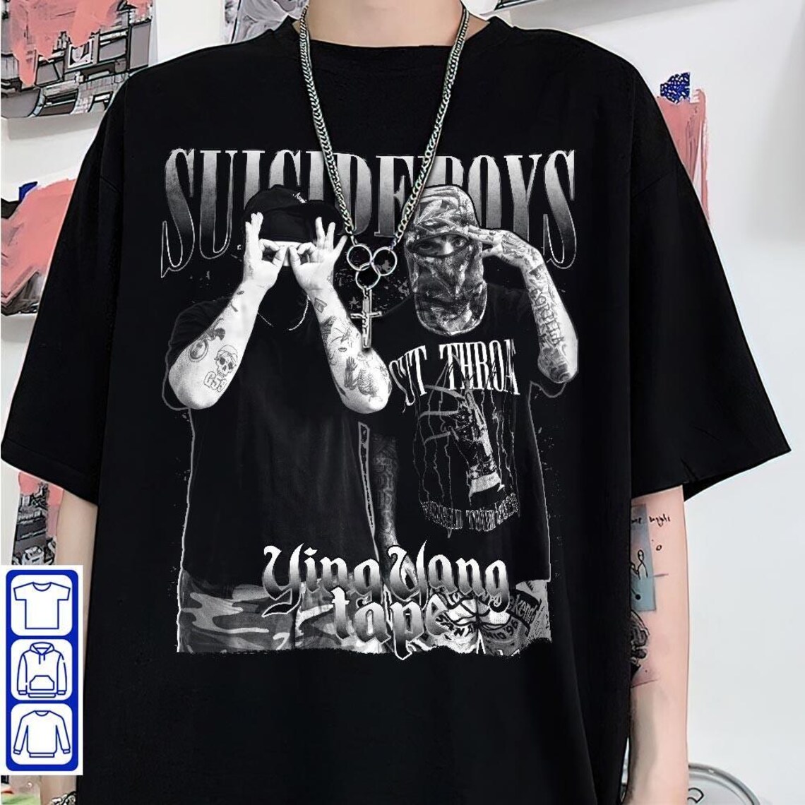 Suicideboys G59 Music Shirt, 90S Vintage Suicideboys Ying Yang tape Music 2023 Bootleg Graphic ...