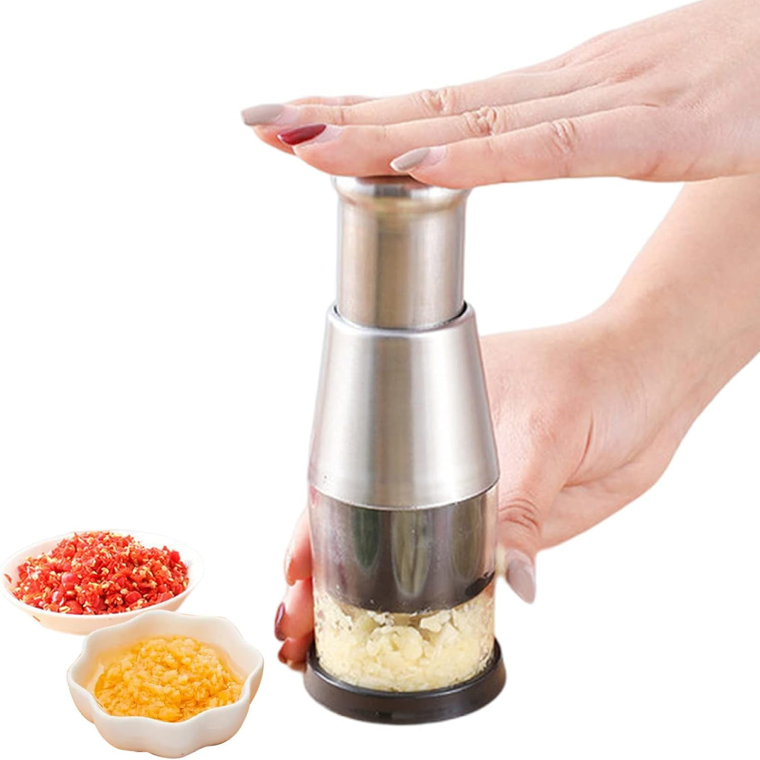 Suicune Manual Pressed ChopperPressed Garlic Chopper Stainless Steel ...