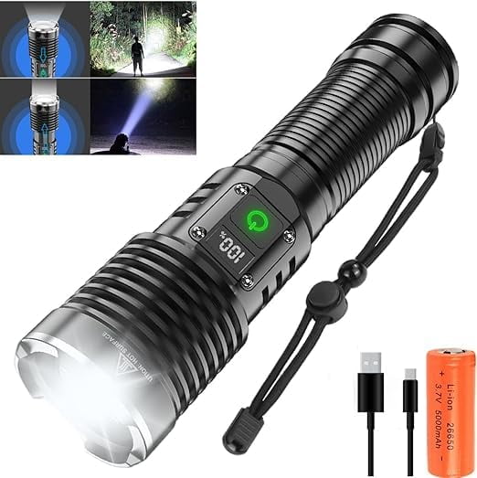 Suicune Rechargeable LED Flashlights High Lumens 250000 Lumen Brightest ...
