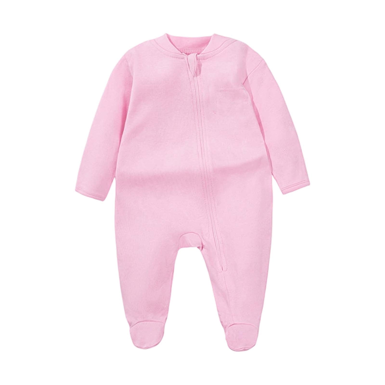 Suilloe Baby Boys Full Zip Up Romper Front Zipper Soft Long Sleeve ...