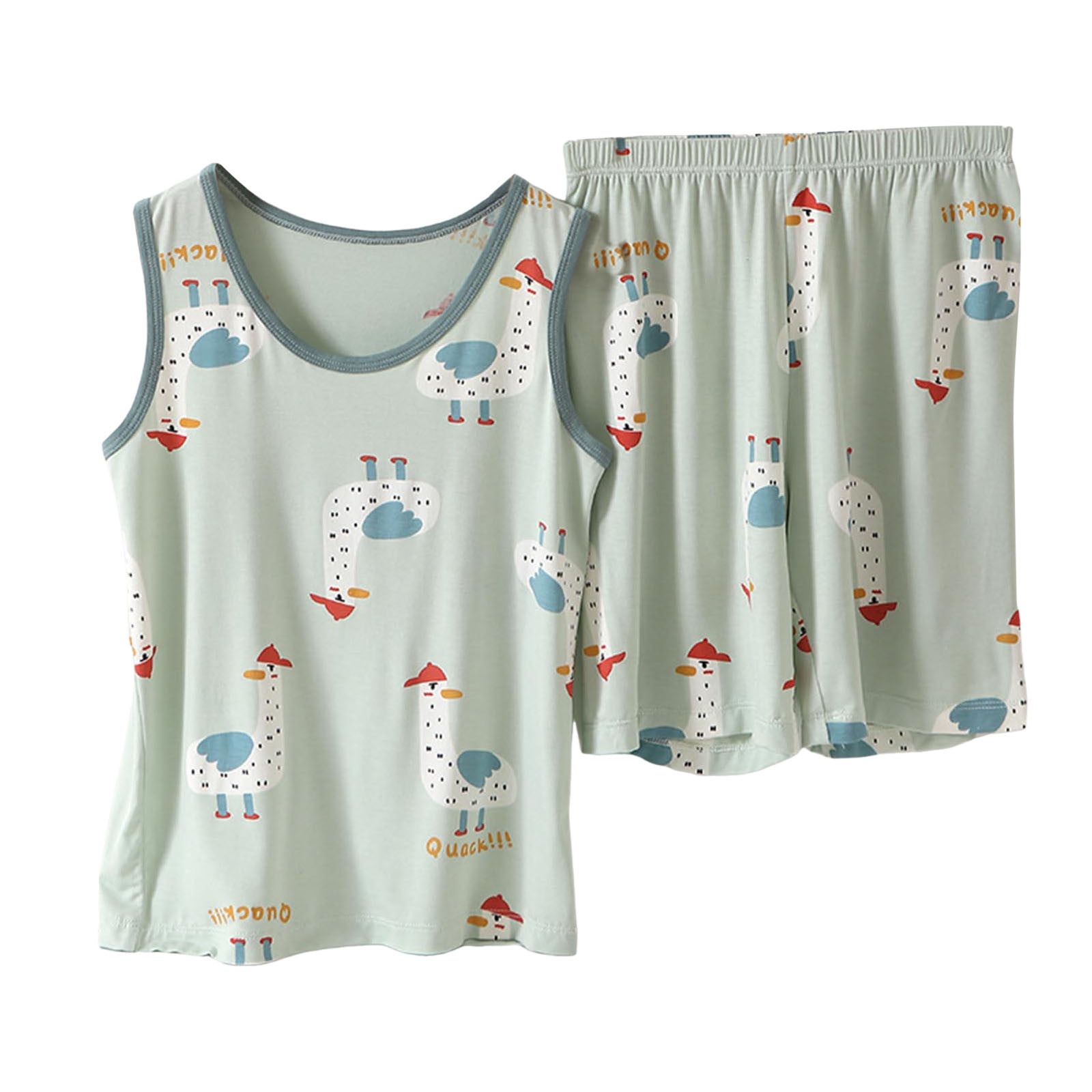 Suilloe Toddler Boys Outfit Sets Sleeveless Round Neck Cartooon Duck ...