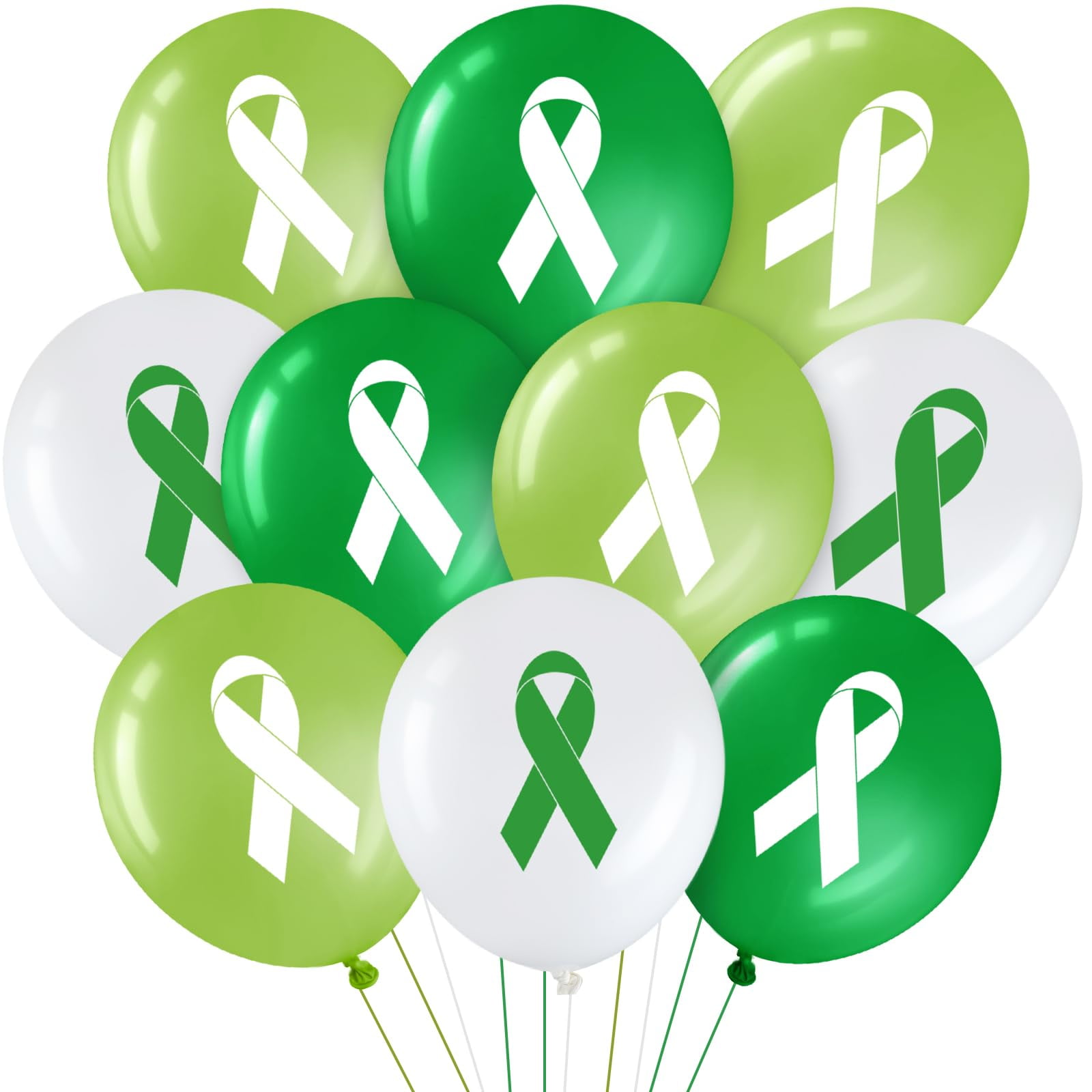 Suilung 45 Pcs Mental DHF10 Health Awareness Month Latex Balloons Hope ...