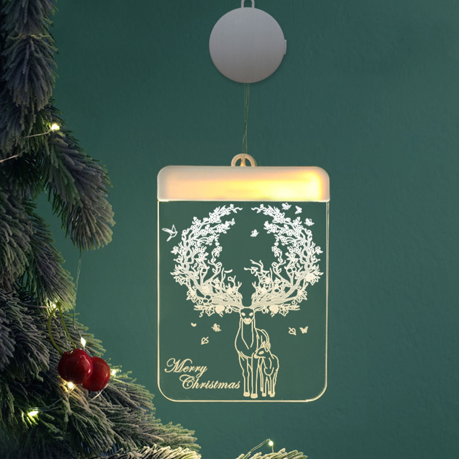 Suiluo Christmas Window Lights LED Hanging Curtain Light Garland Xmas ...