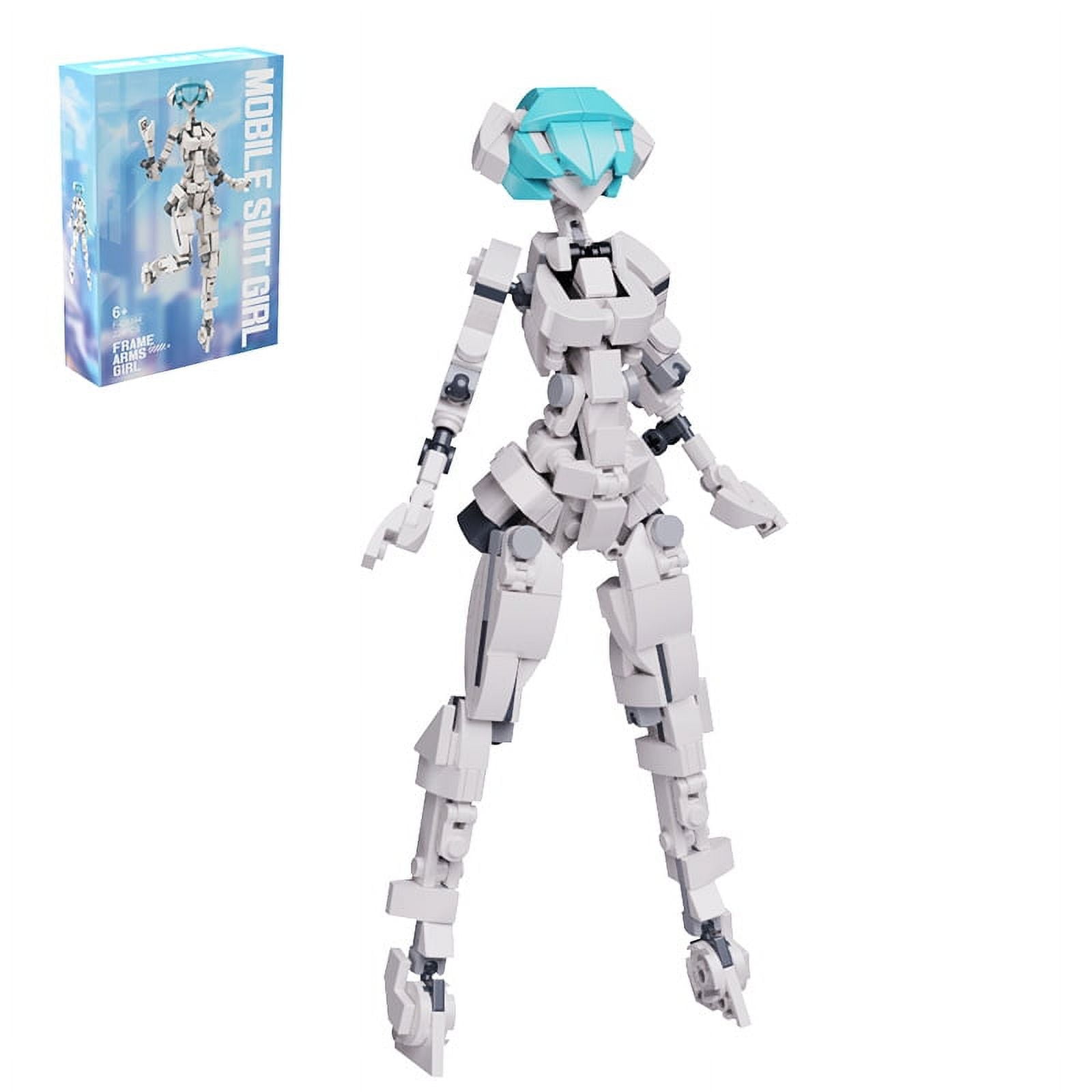 229pcs Mech Girl Robot, Armour Toy Building Set, Female Action Figure ...