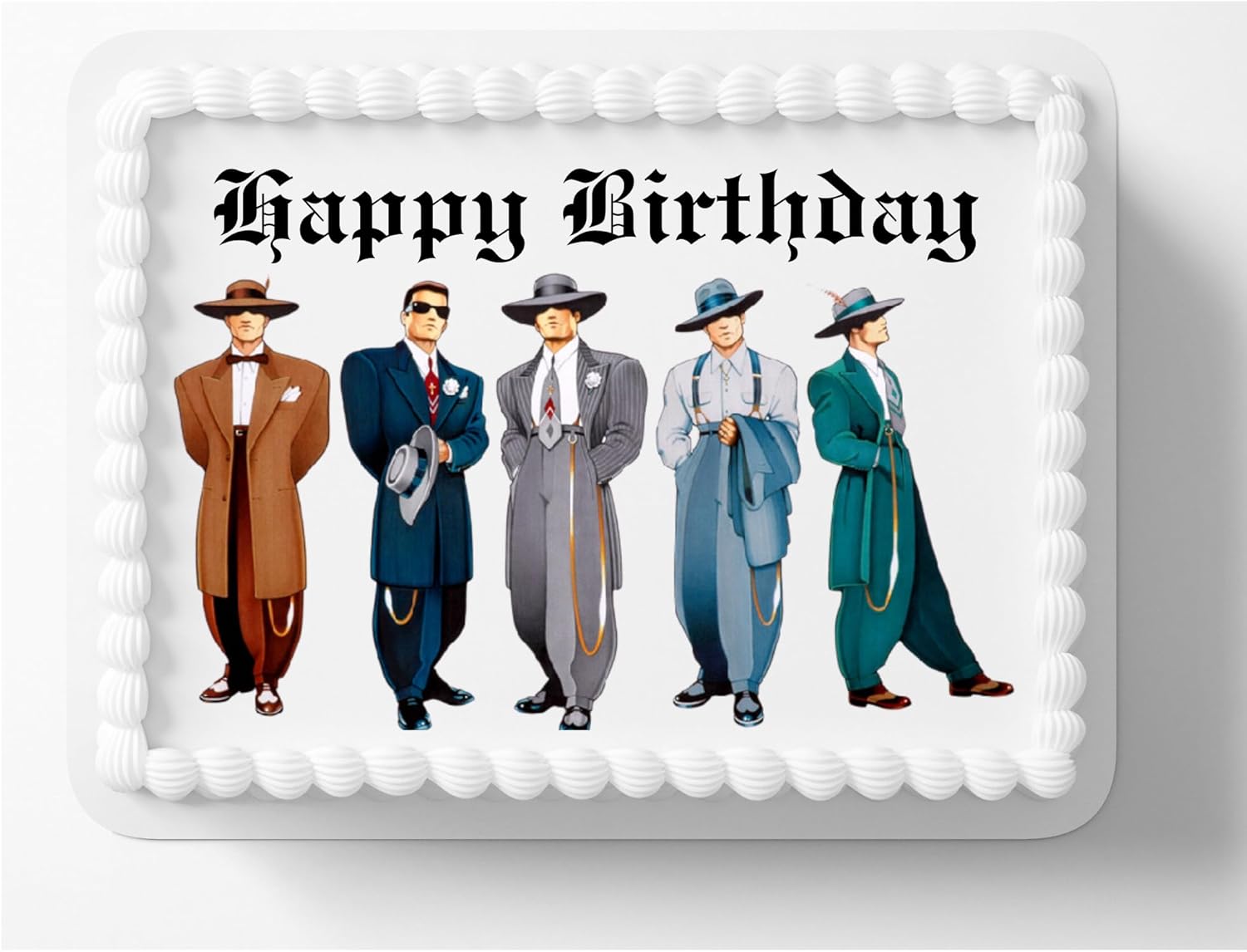 Suit Homies Oldies Pachuco Edible Image Cake Topper Birthday Cake ...