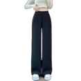 Suit Pants Womens Spring And Autumn High Waist Vertical Wide Leg