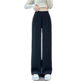 Suit Pants Womens Spring And Autumn High Waist Vertical Wide Leg