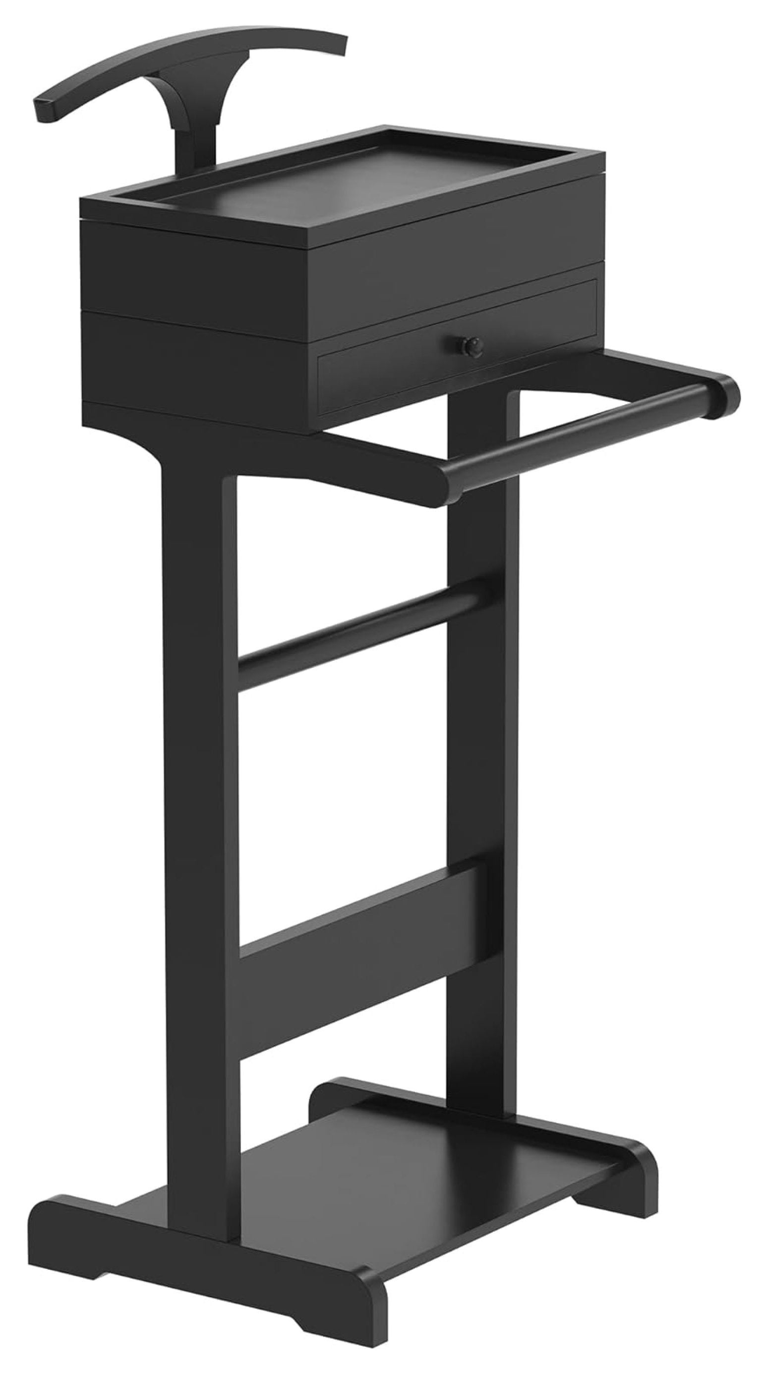 Suit Valet Stand with Top Tray, Storage Drawer, Men Valet Stand with ...