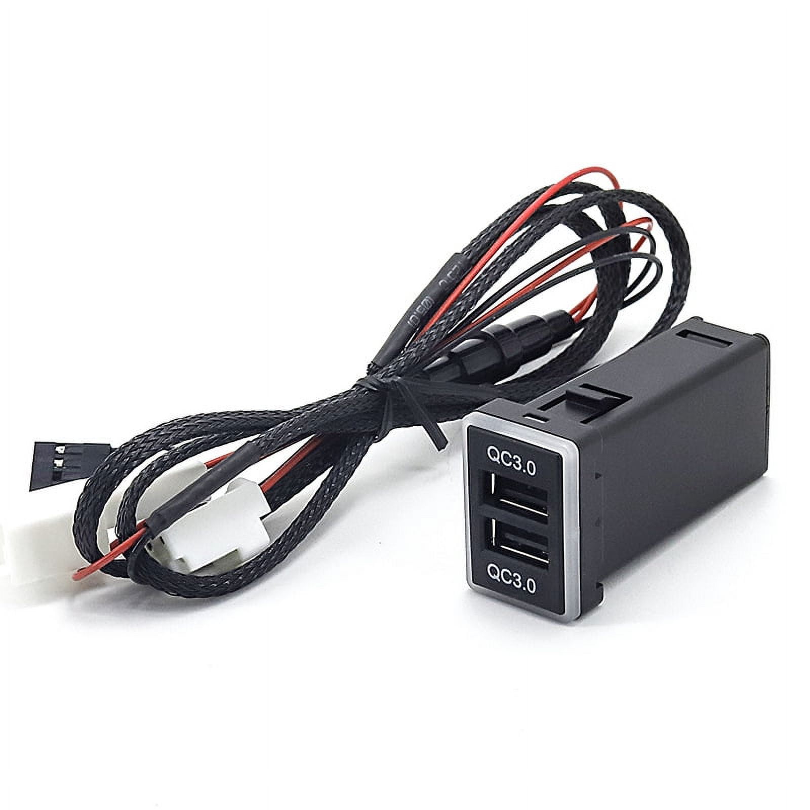 Suitable for Toyota dual USB car charger socket QC3.0 smart fast ...