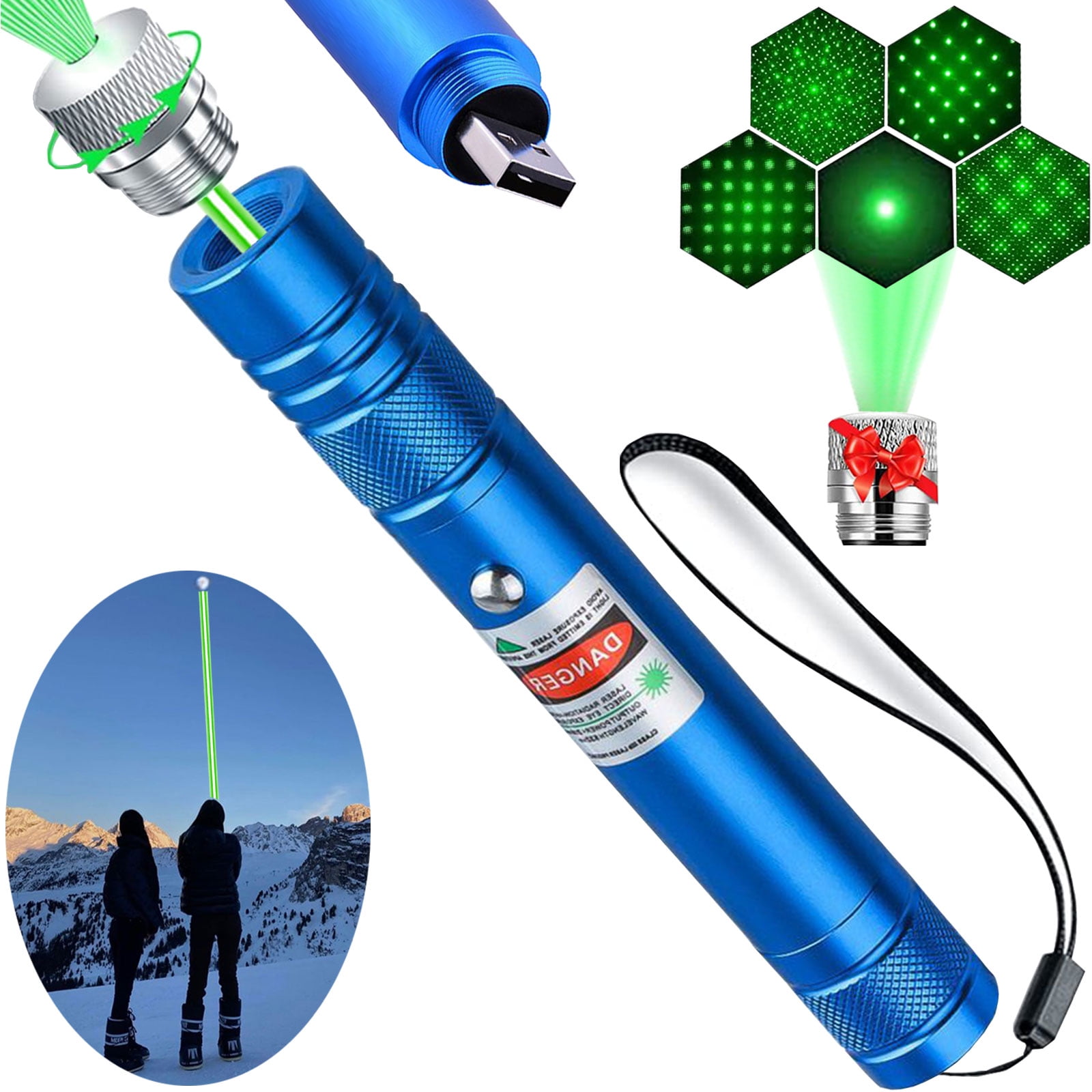 Suitable for camping, hiking and outdoor hunting. Long-range green laser pen, high-power green ...