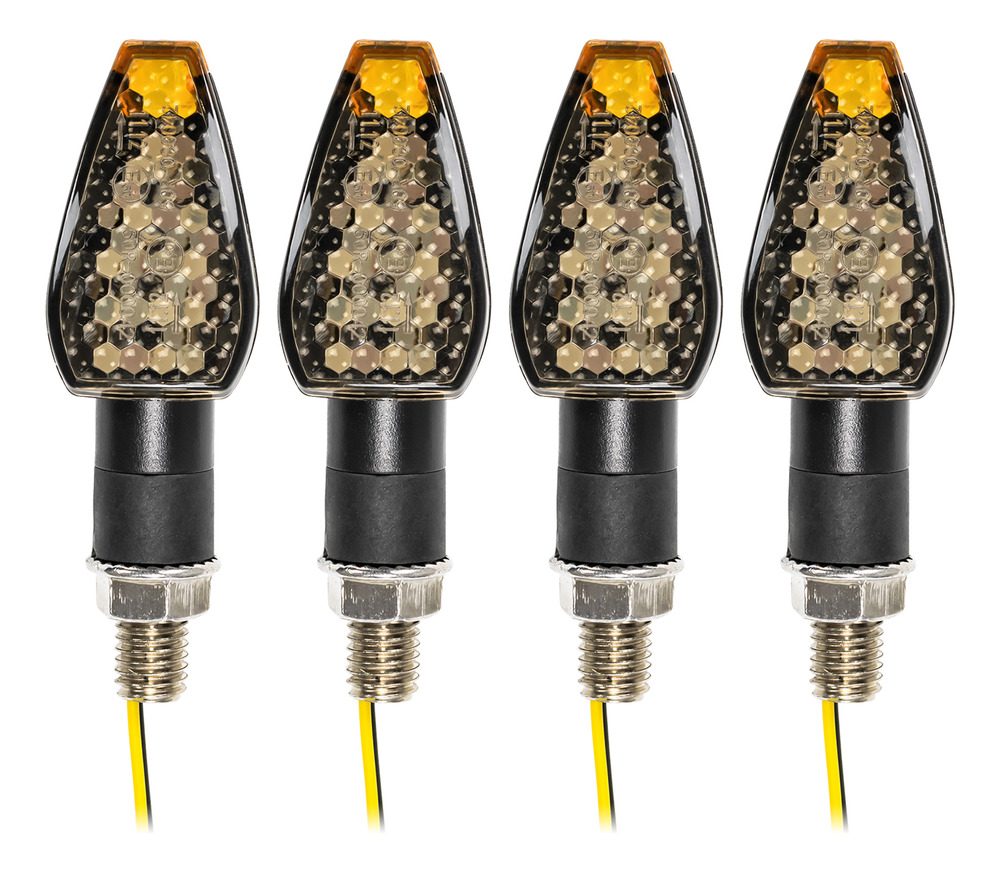 Suitable for 4 Amber Color Motorcycle Signal Indicator LED Lights ...