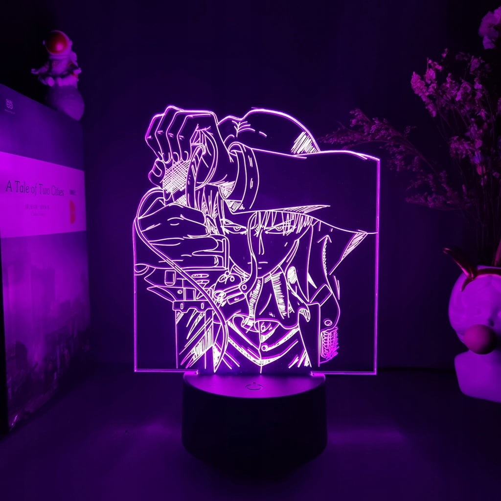 Suitable for Attack on Titan Levi Ackerman statue lamp bedside lamp ...
