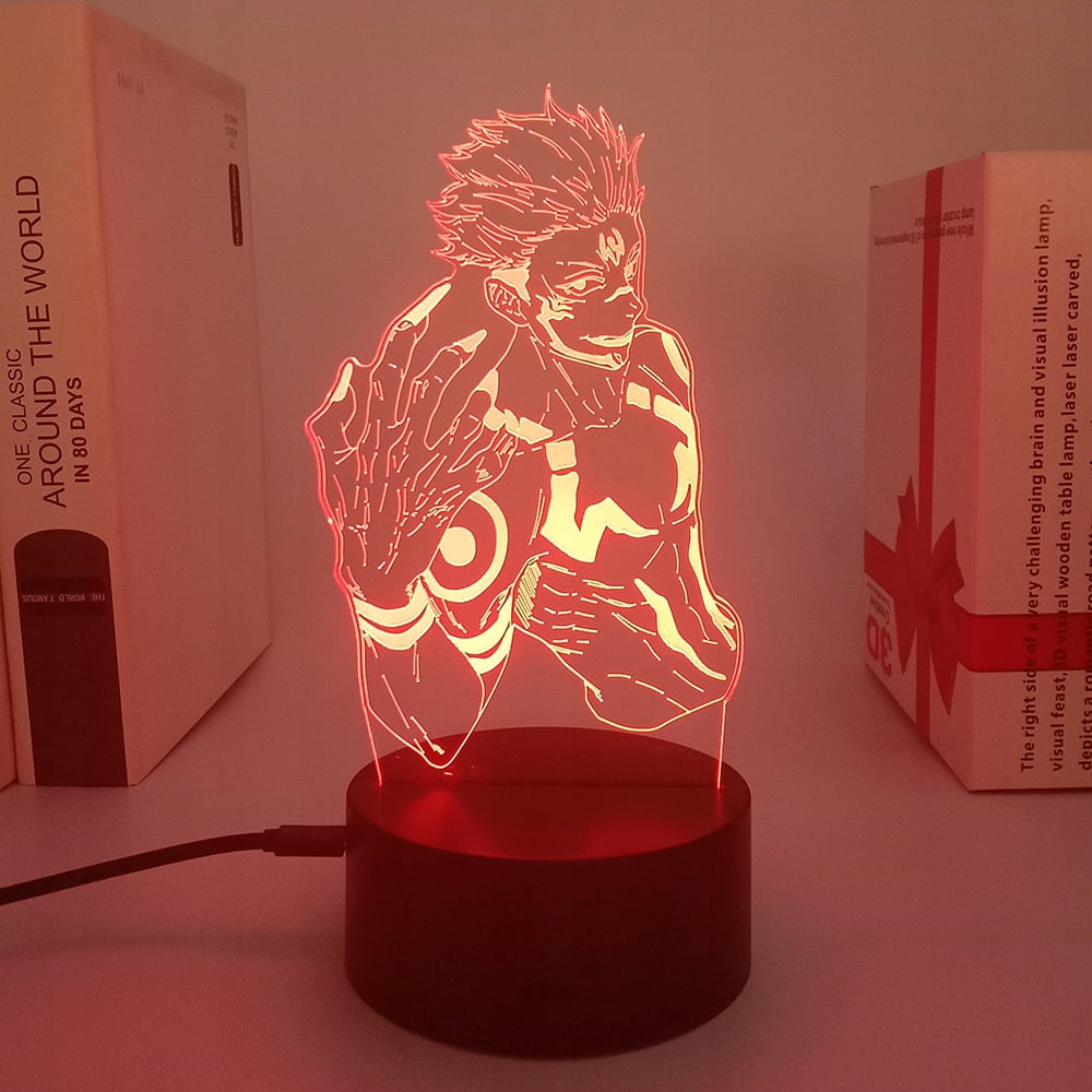 Suitable for Jujutsu Kaisen Ryomen Sukuna 3d LED lamp bedside lamp ...