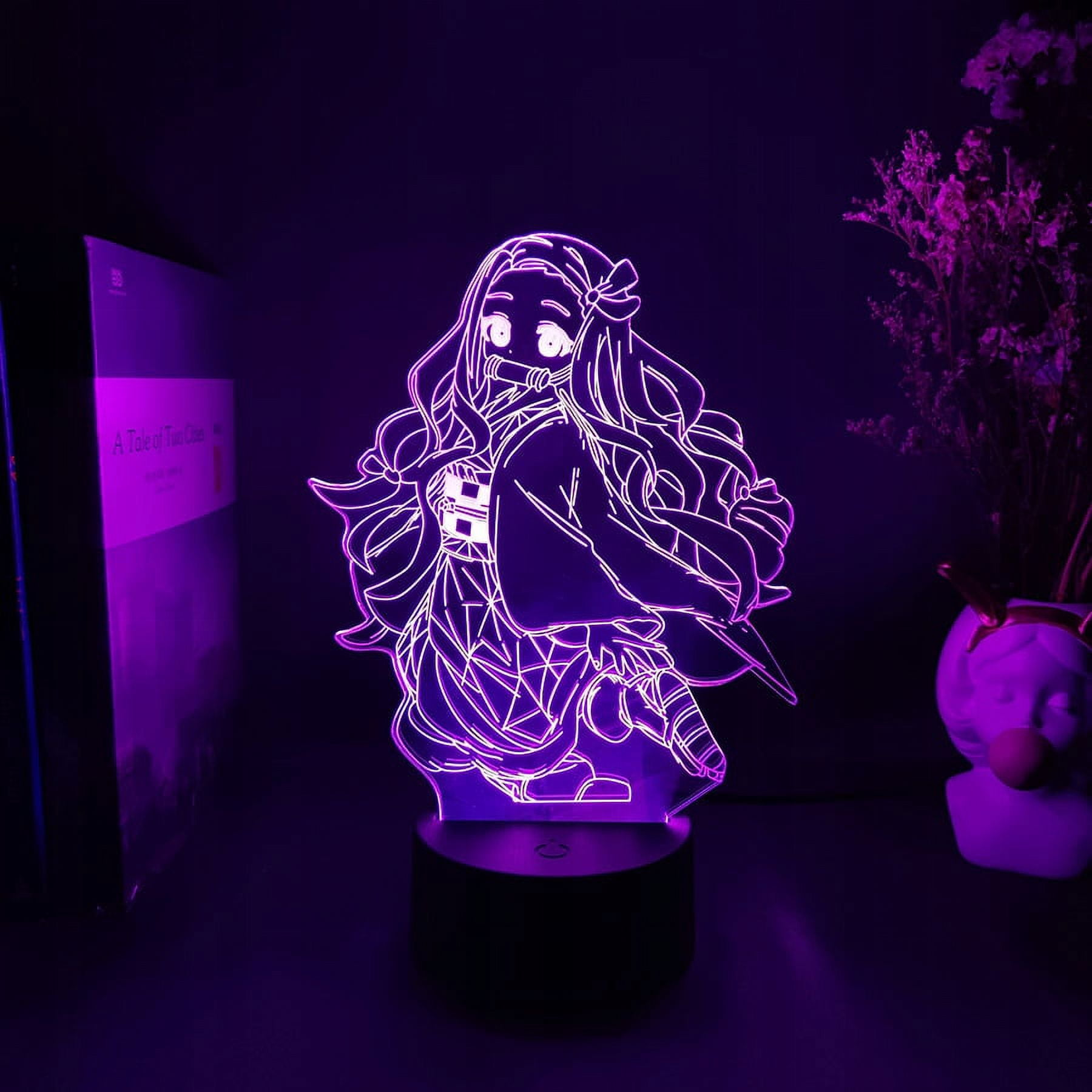 Suitable for Nezuko Kamado 3D anime lamp Kawai lamp bedside lamp night ...