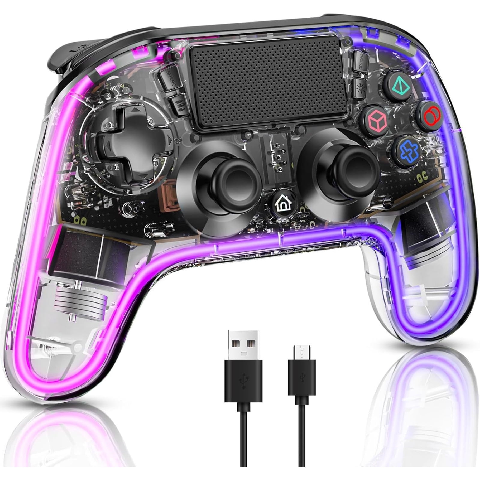 Suitable for P4 game controller RGB light Hall trigger P4 Bluetooth wireless controller mobile ...