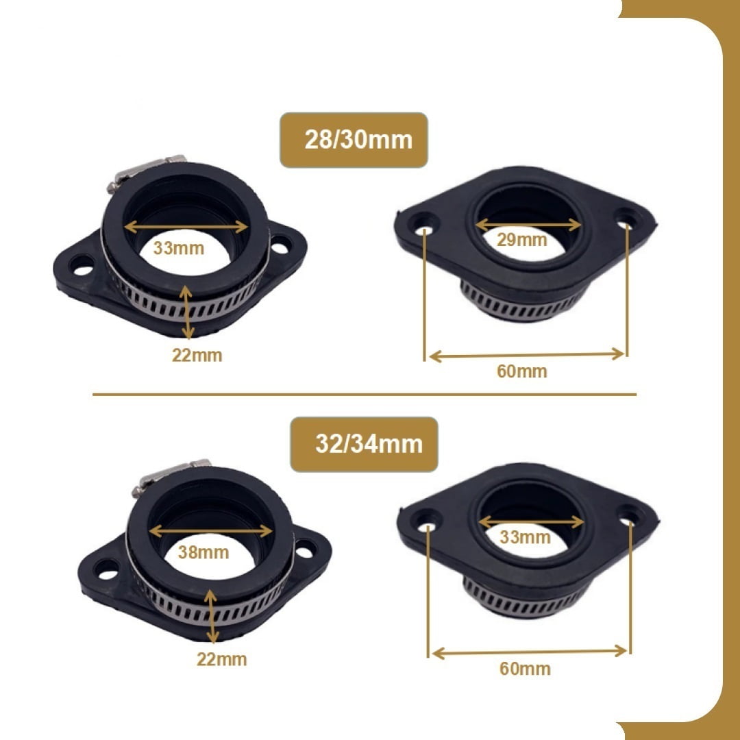 Suitable for PWK30 32 34mmPE28 carburetor intake pipe interface UTV ...