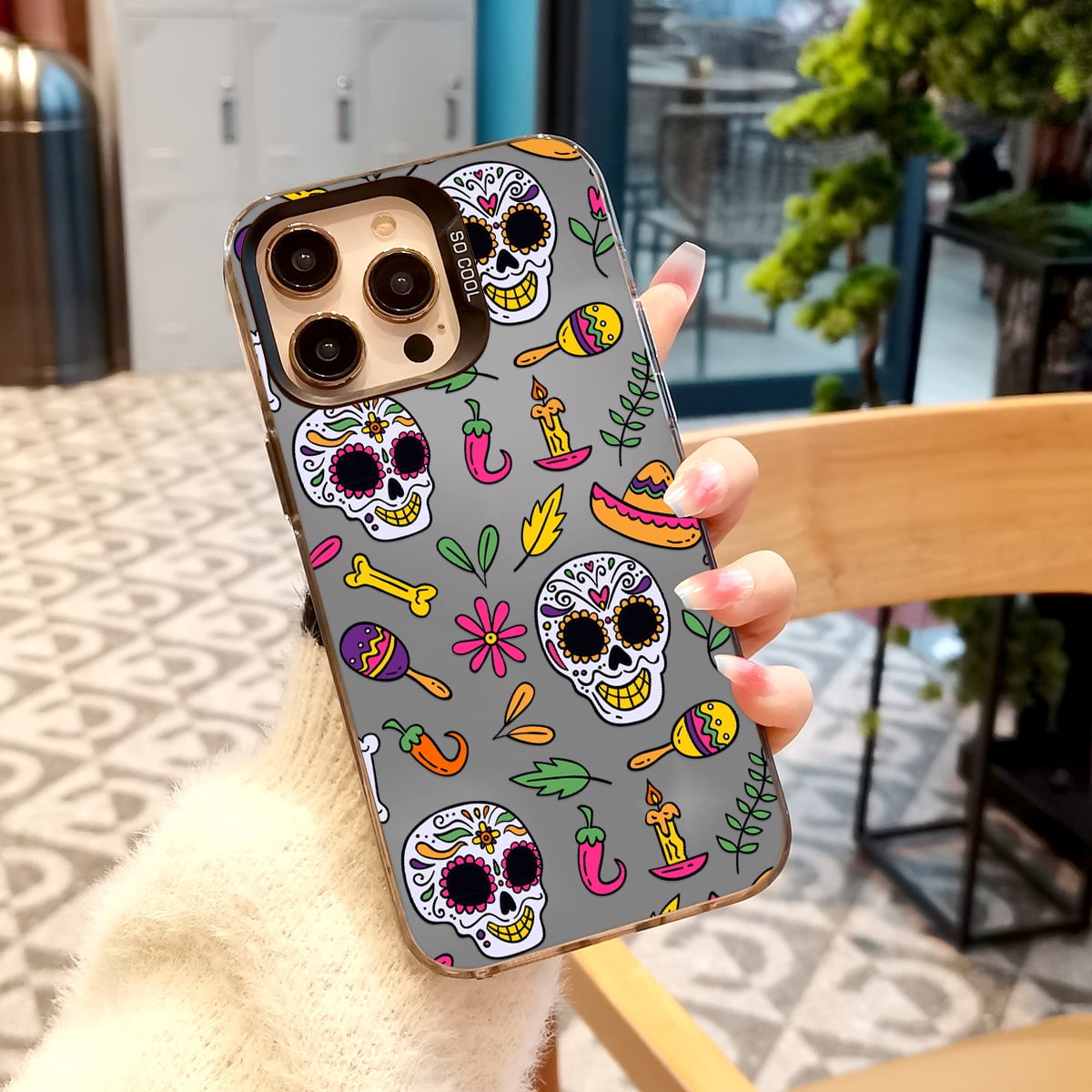 Suitable for iPhone15ProMax frosted double-layer silver Apple mobile ...