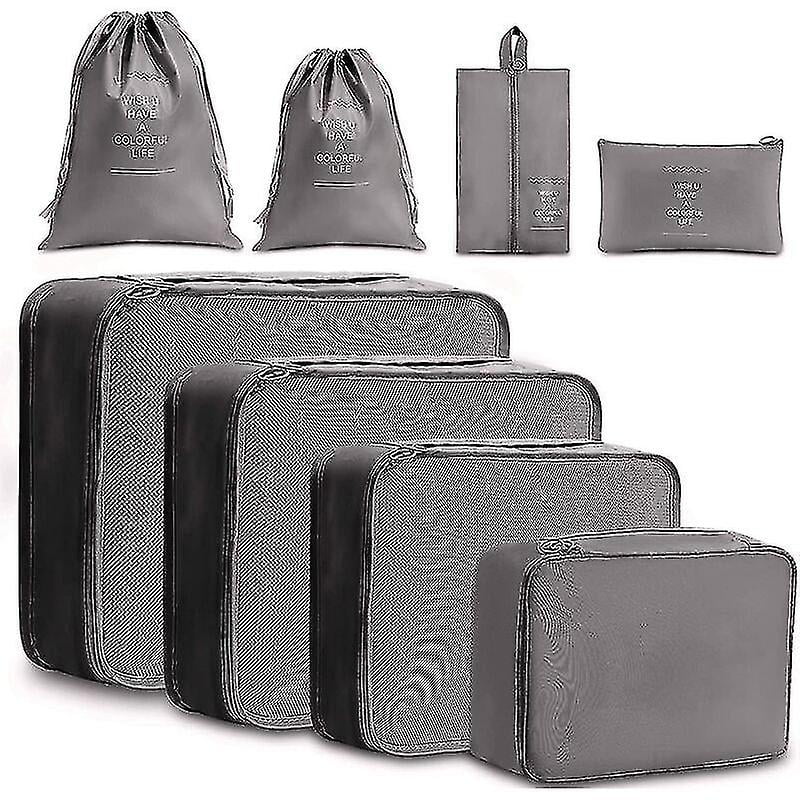 Suitcase Organizer Set Of 8 Suitcase Storage, Packing Cubes Travel ...