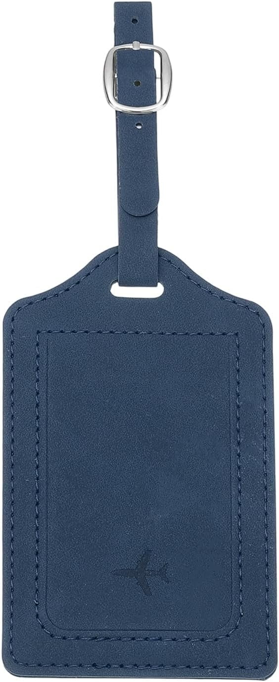 Suitcase Tags, Deep Blue Leather Luggage Name Tags Travel Accessories ...