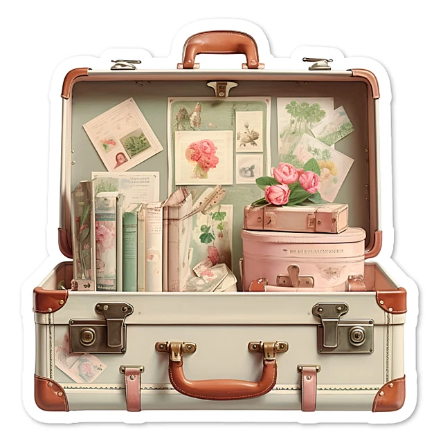 Suitcase Travel Sticker Water Resistant Scrapbooking, Water Bottle ...