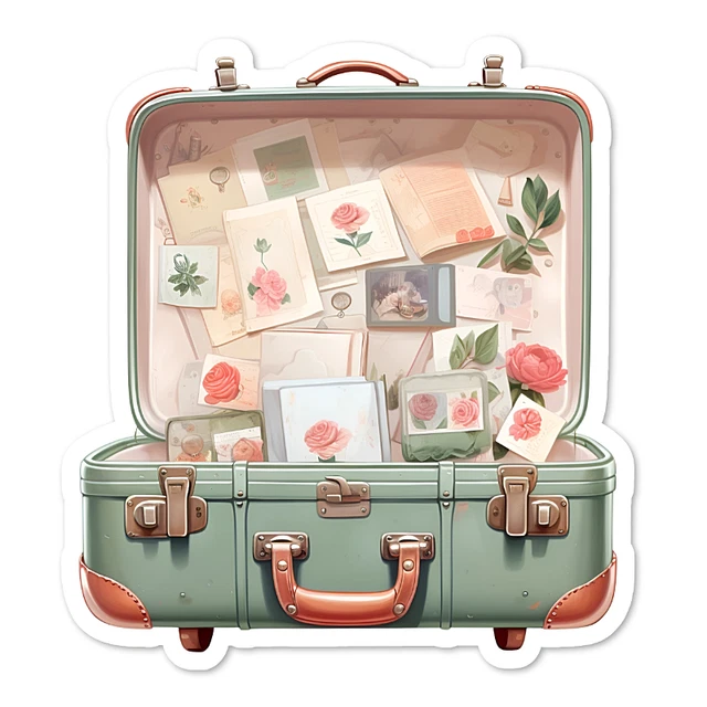 Suitcase Travel Sticker Water Resistant Scrapbooking, Water Bottle ...