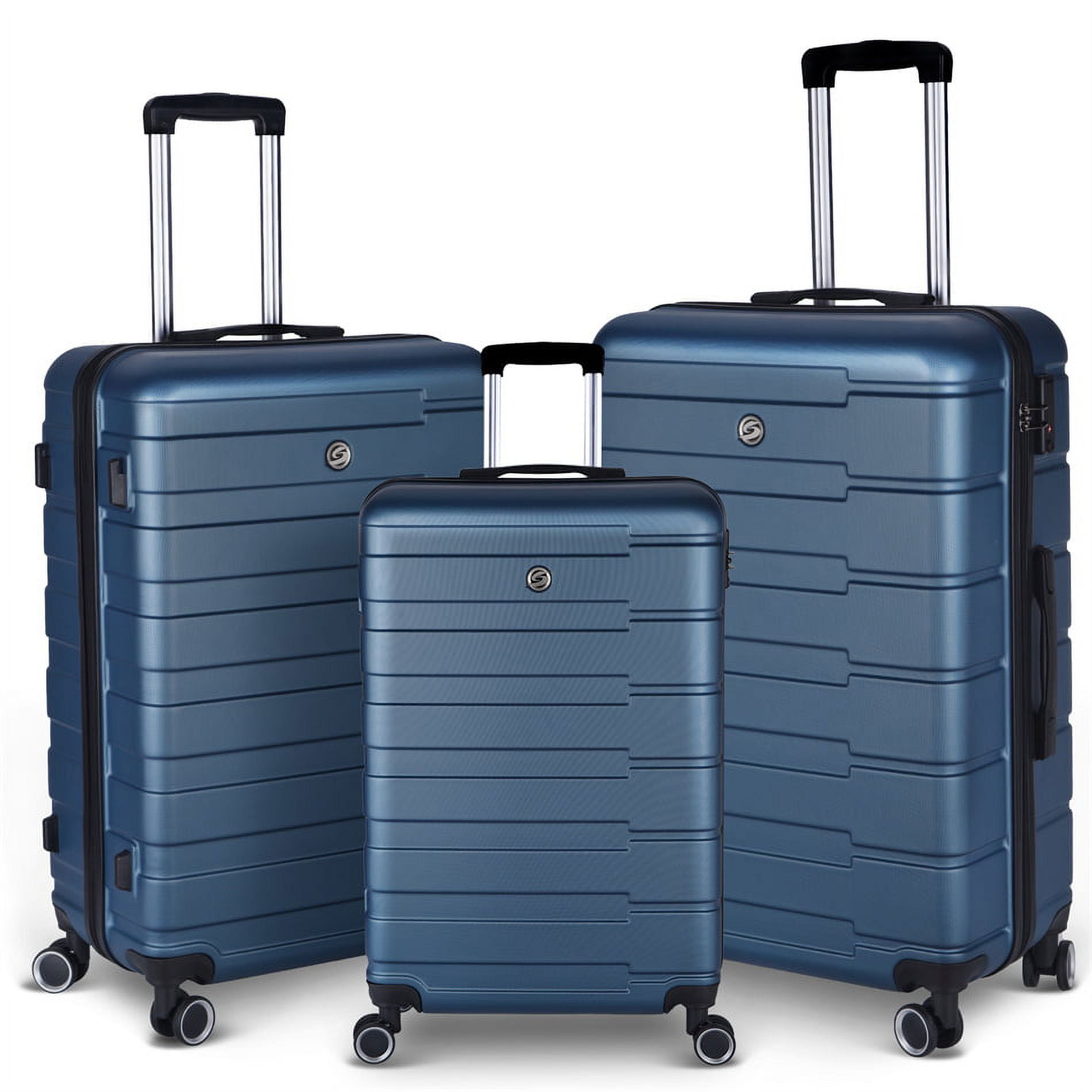 Suitcase with Spinner Wheels, Luggage Set Carry on Hardside, Luggage ...