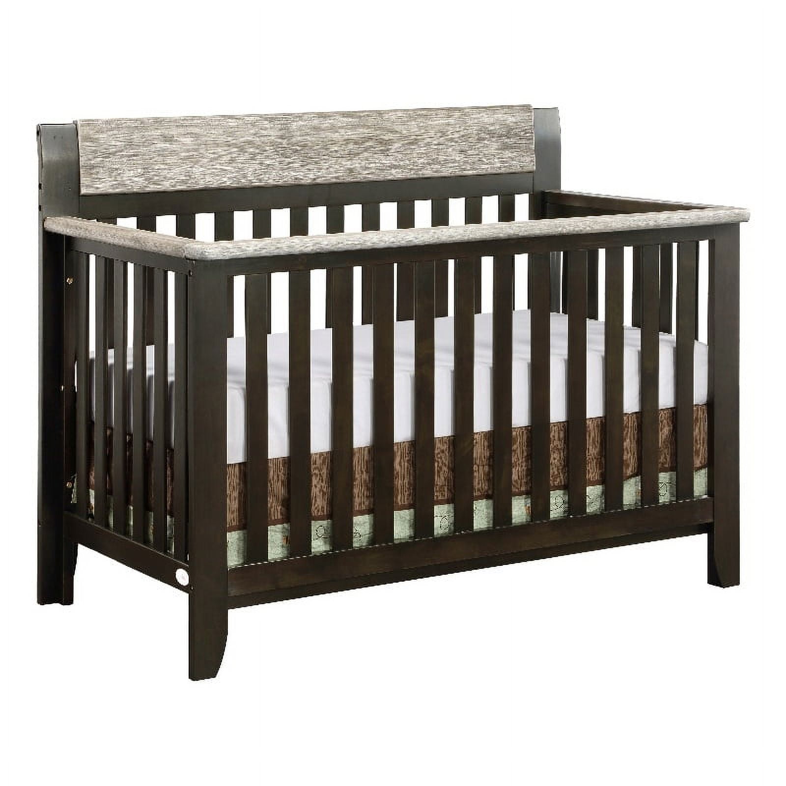 Suite Bebe Hayes Wood 4-in-1 Convertible Crib in Coffee/Weathered Stone ...