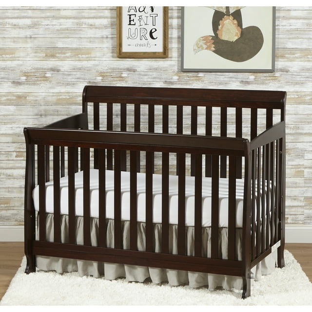 Suite Bebe Riley 3-in-1 Convertible Crib, Espresso Finish - Walmart.com