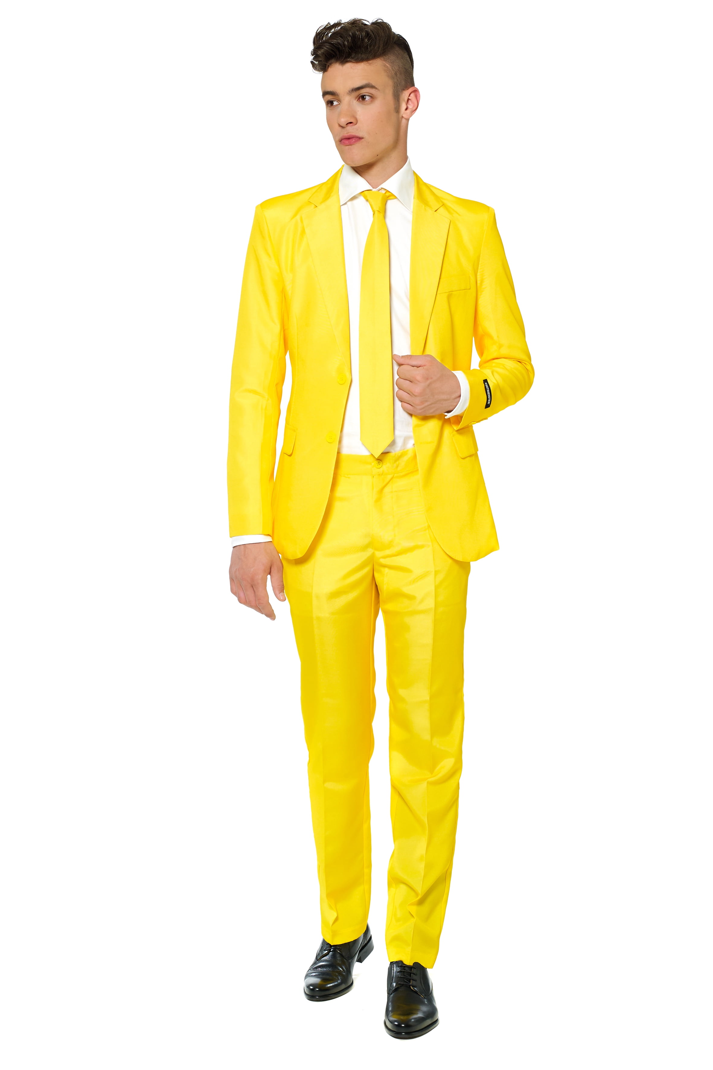 Suitmeister Men s Solid Yellow Color Suit