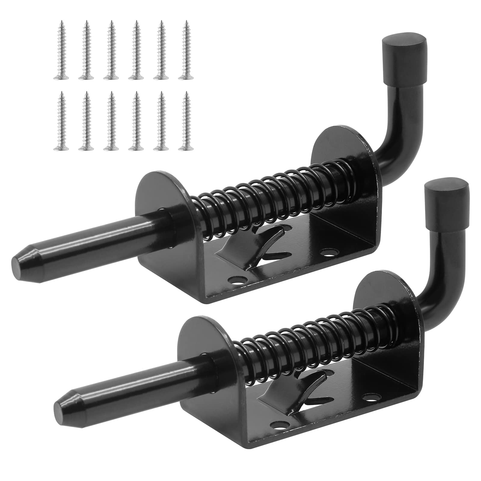 Suiwotin 2pcs 5 Inch Spring Loaded Gate Latch Pin, Heavy Duty Barrel ...