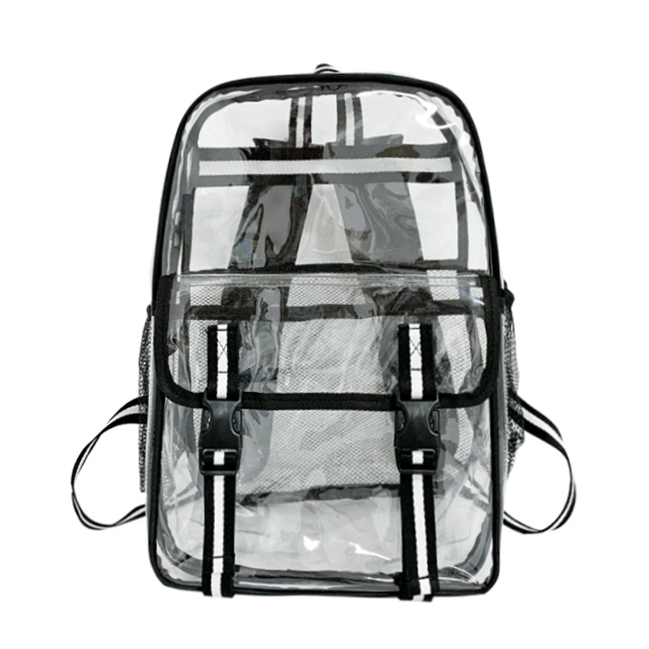 Suizaomo Clear Backpack Heavy Duty - PVC Transparent Backpack with USB ...