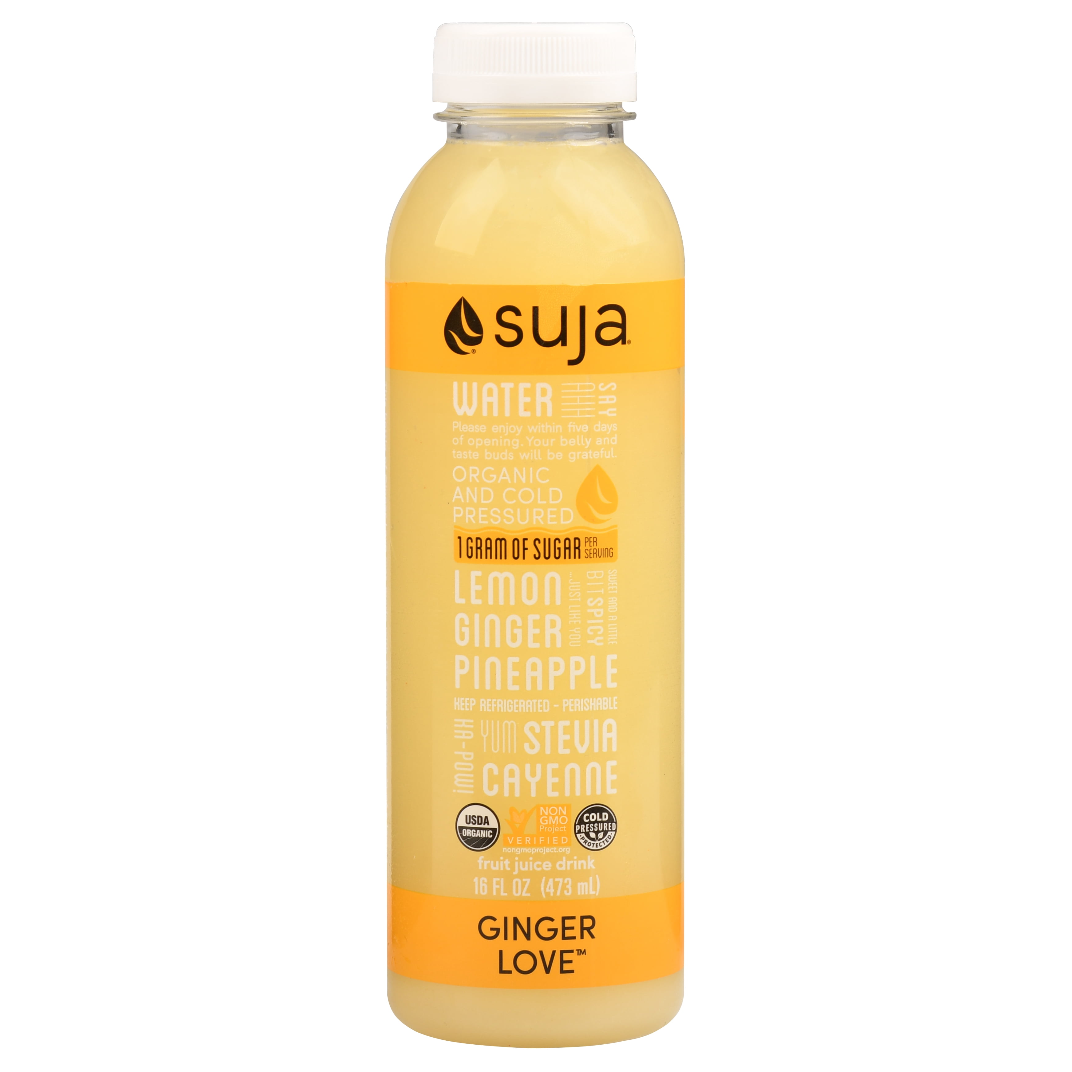 Suja Organic Cold Pressed Juice Ginger Love, 16 fl oz - Walmart.com