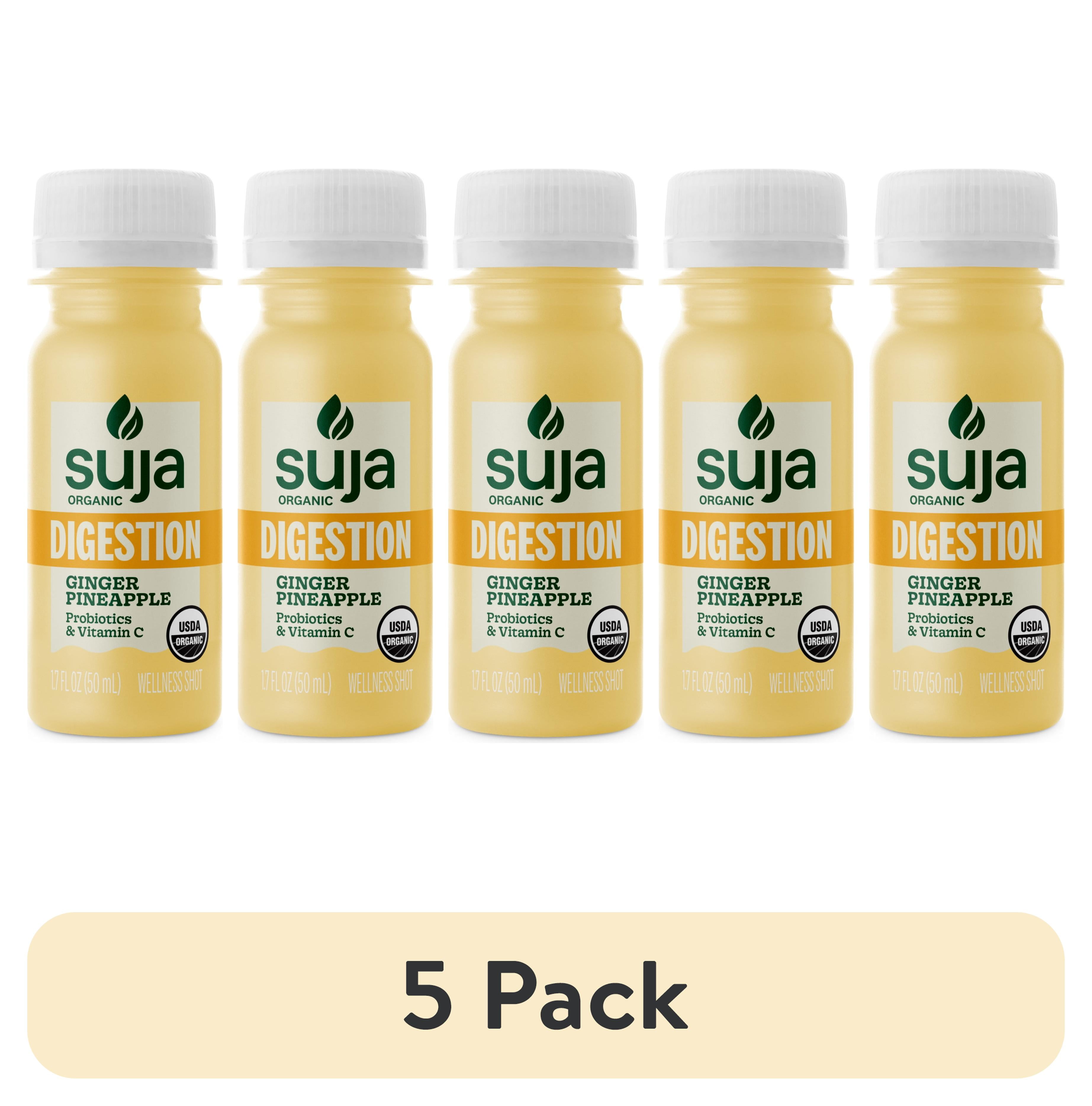 (5 pack) Suja Organic Digestion Ginger Pineapple Shot, 1.7 fl oz Bottle ...