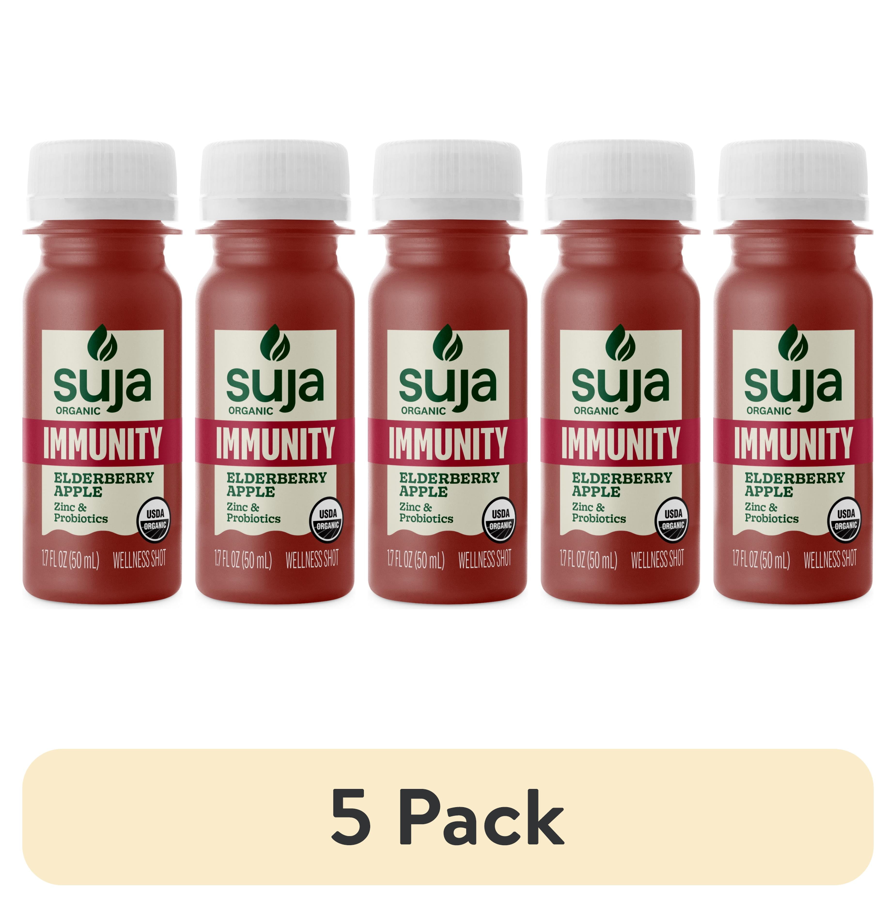 (5 pack) Suja Organic Immunity Elderberry Apple Shot, 1.7 fl oz Bottle ...