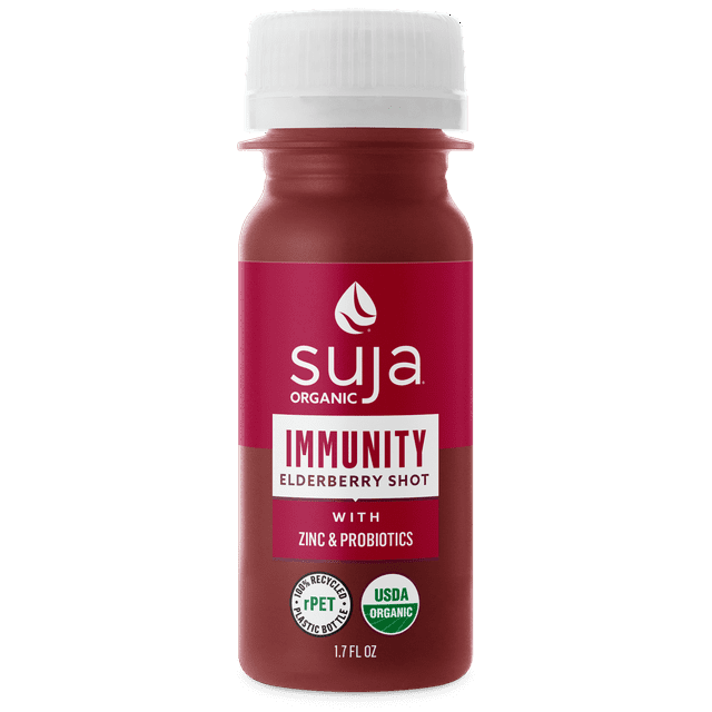 Suja Organic Immunity Elderberry Shot with Zinc & Probiotics, 1.7 FL OZ ...