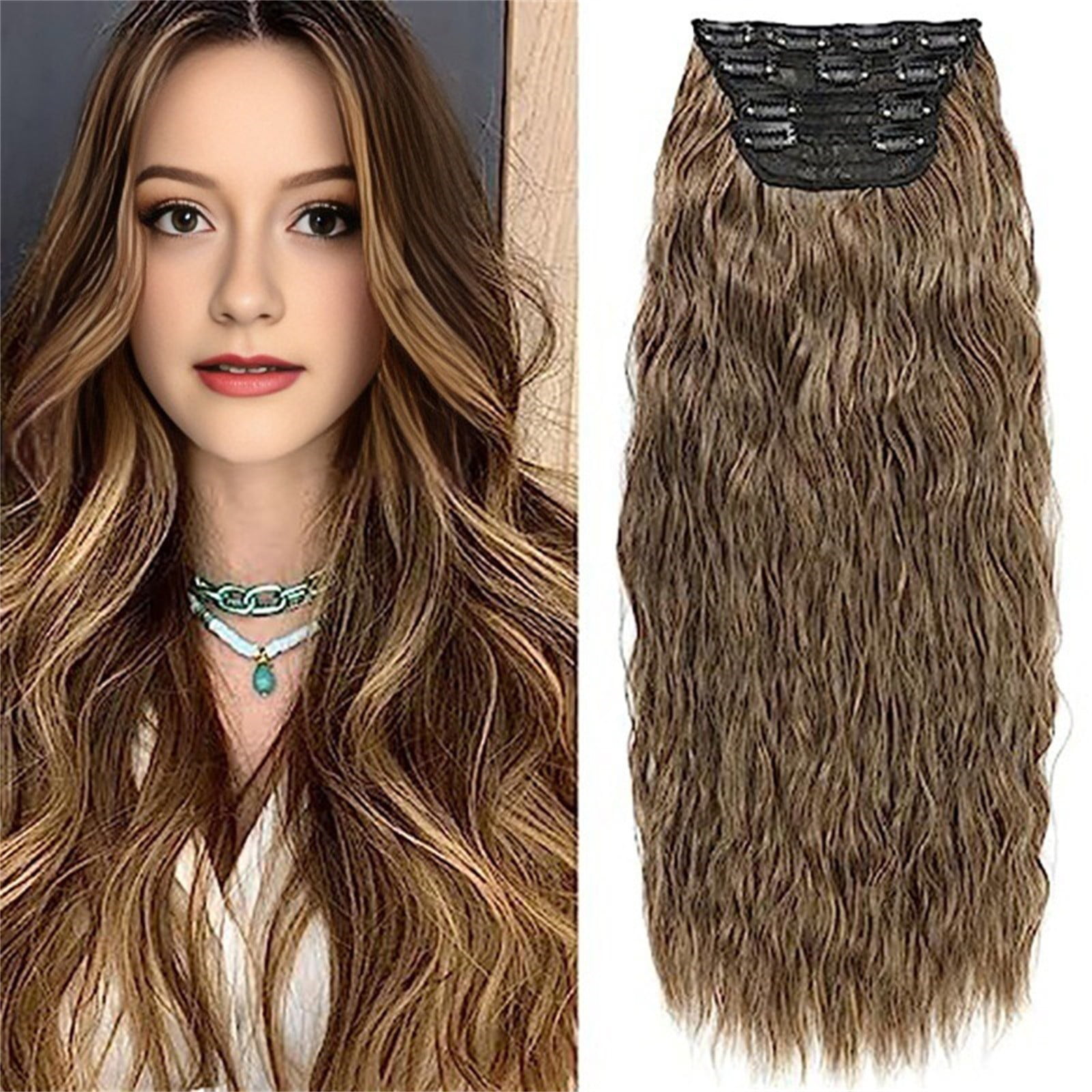 Sujito Clearance wig Long Curly Hair Wig With Water Ripple To Increase ...