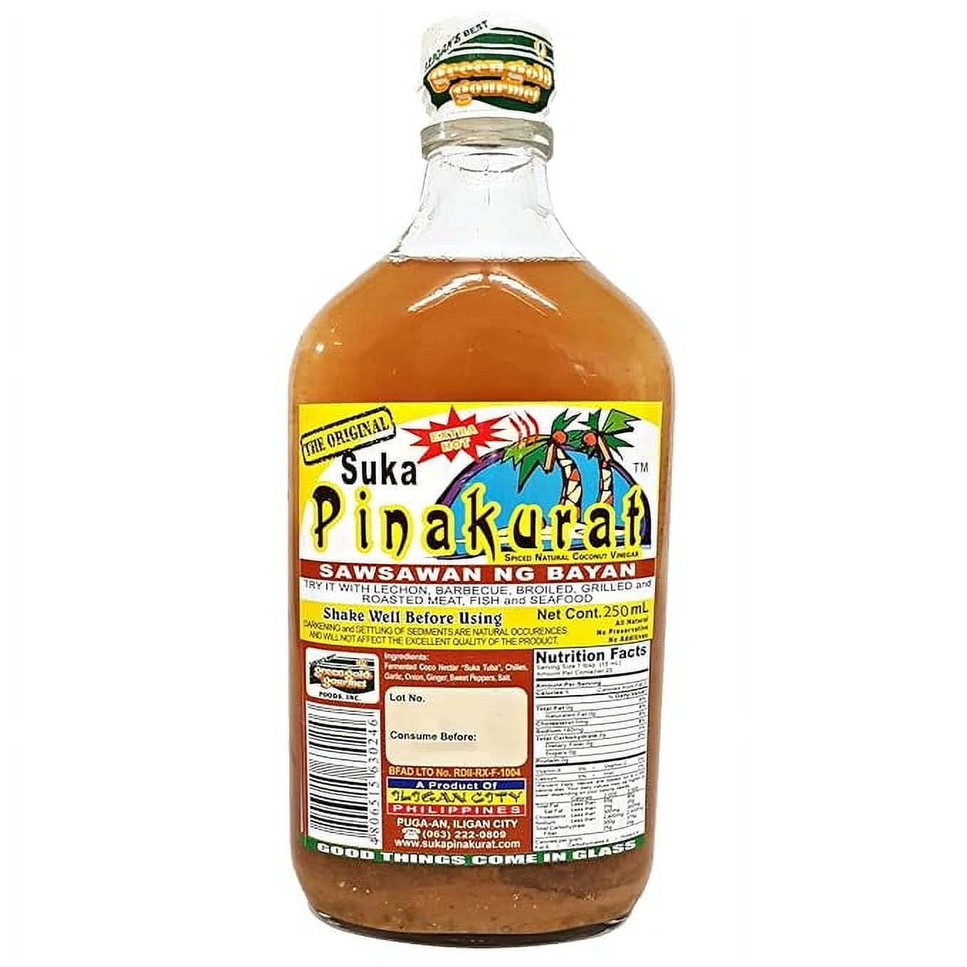 Suka Pinakurat - The Original Spiced Natural Coconut Vinegar Extra Hot ...