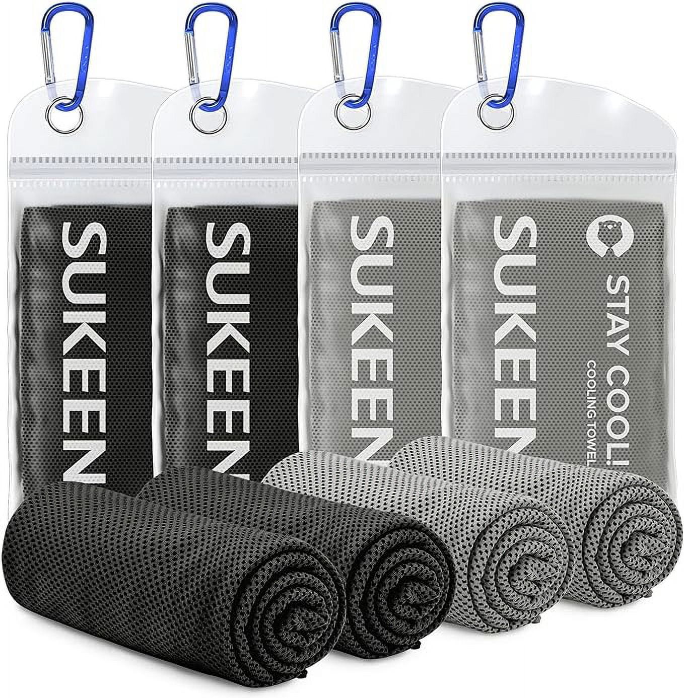 Sukeen 4 Pack Cooling Towels (40"x12") Cool Towel, Cold Towel ...