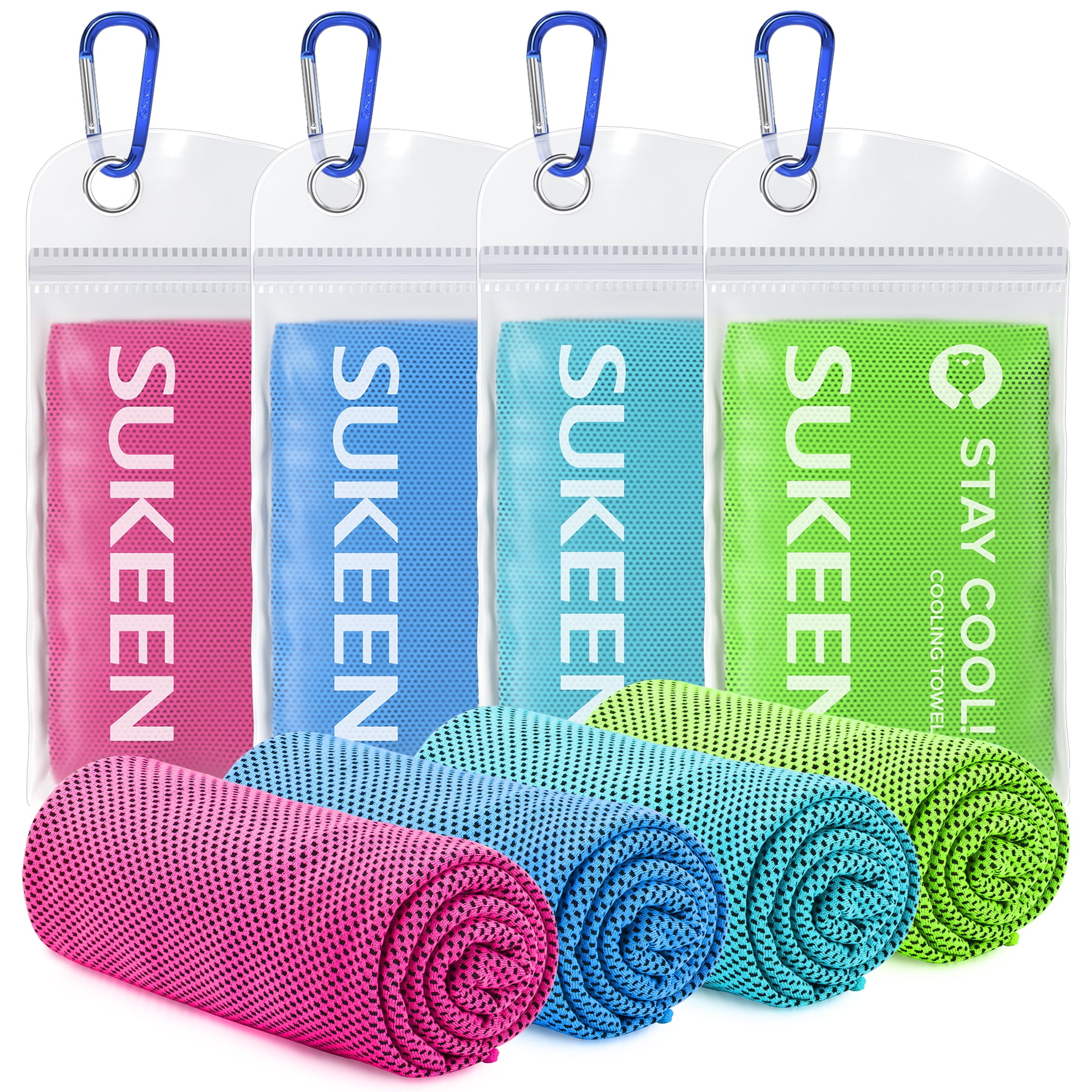 Sukeen 4 Packs Cooling Towel for Kids Necks, (31"x9") Ice Towel, Soft ...