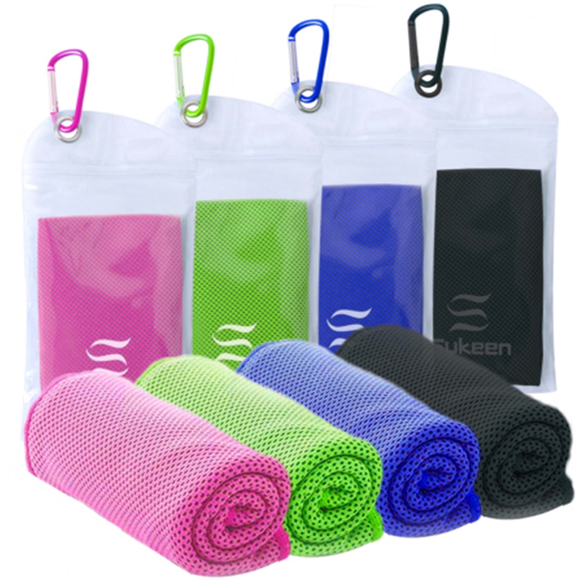 Sukeen 4-Pack Cooling Towel (40"x12"), Breathable, for Yoga, Sport ...