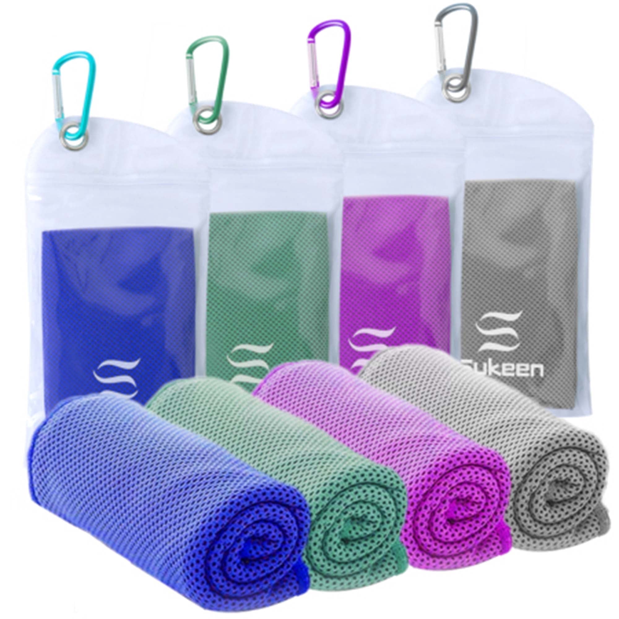 Sukeen Cooling Towel (40"x12") Ice Towel, 4 Packs Cooling Towels for ...