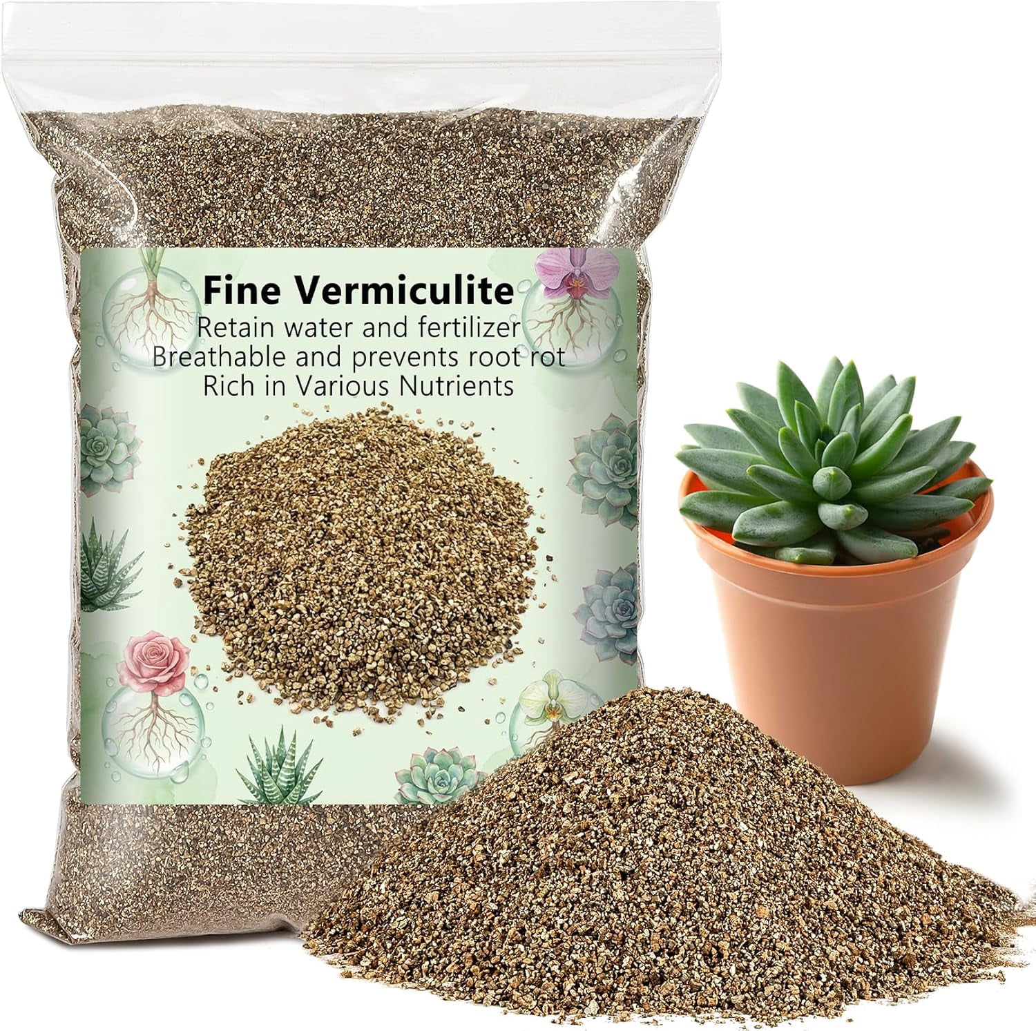 Sukh 29OZ Vermiculite - Organic Vermiculite for Gardening Plants Fine ...